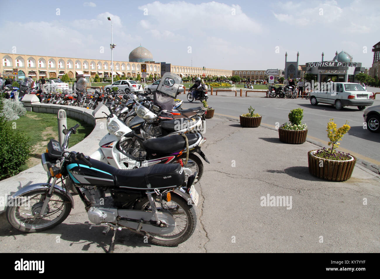 Bikes on the Imam square in Esfahan, Iran Stock Photo - Alamy