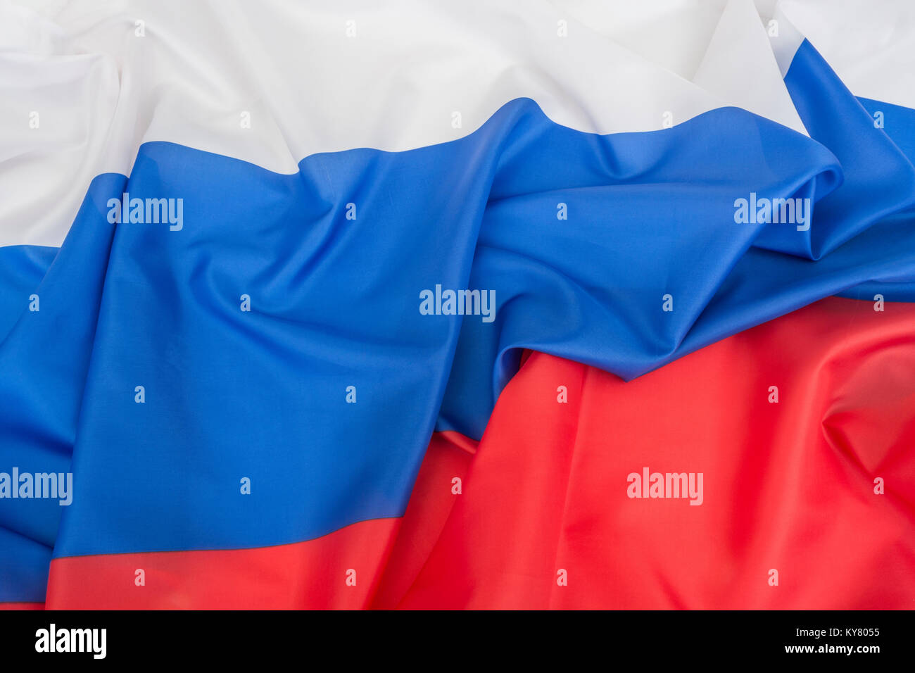 Large Ruffled Russian Federation flag Stock Photo - Alamy