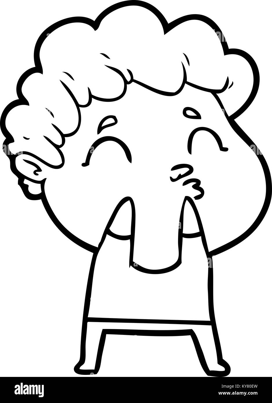 cartoon man pouting Stock Vector Image & Art - Alamy