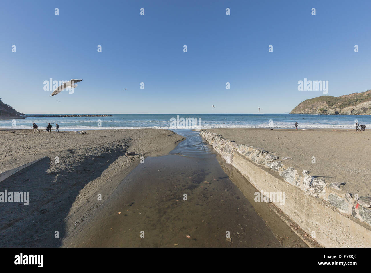 view of Levanto beach in the 5 lands in Liguria, Italy Stock Photo - Alamy