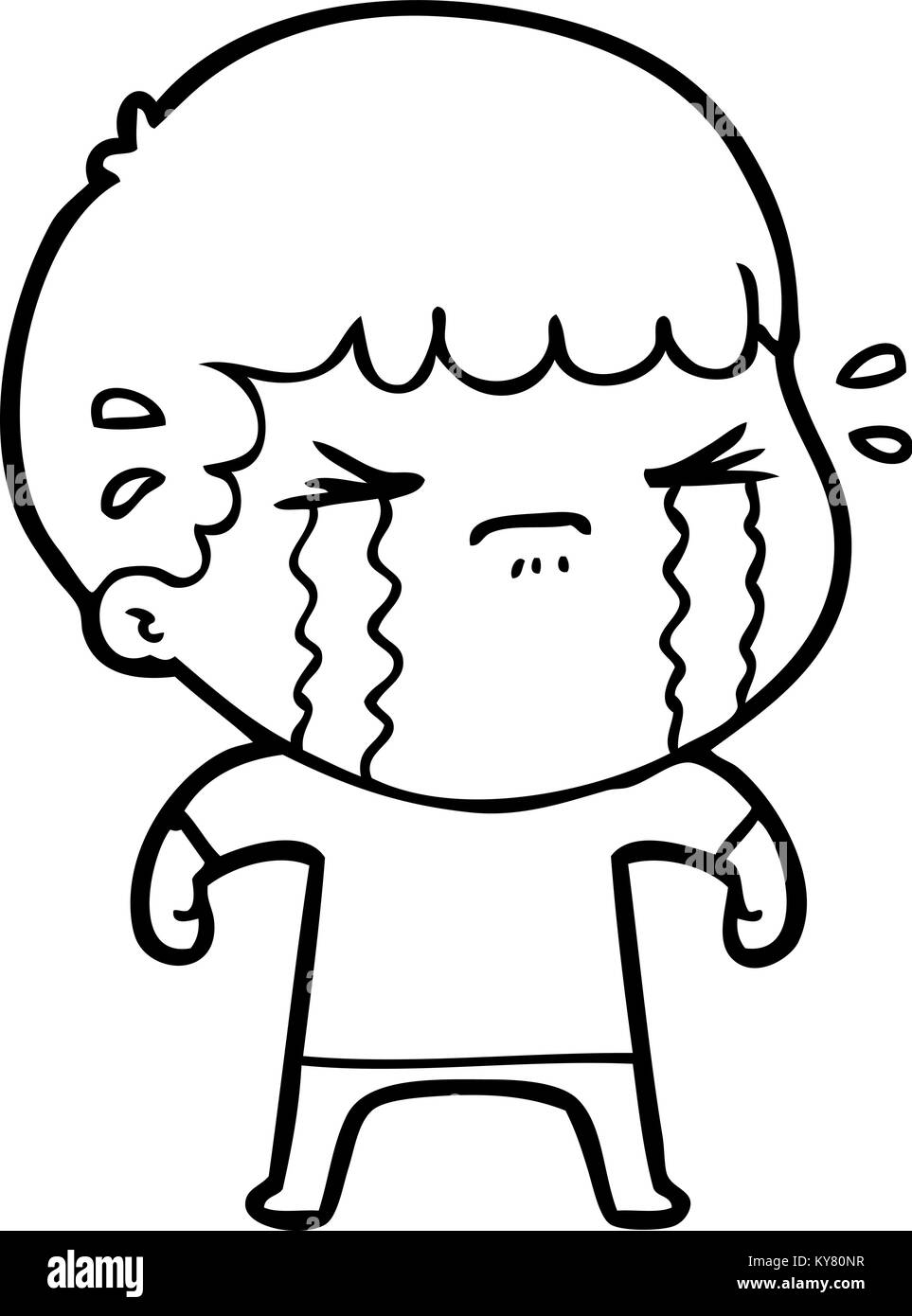 cartoon man crying Stock Vector Image & Art - Alamy