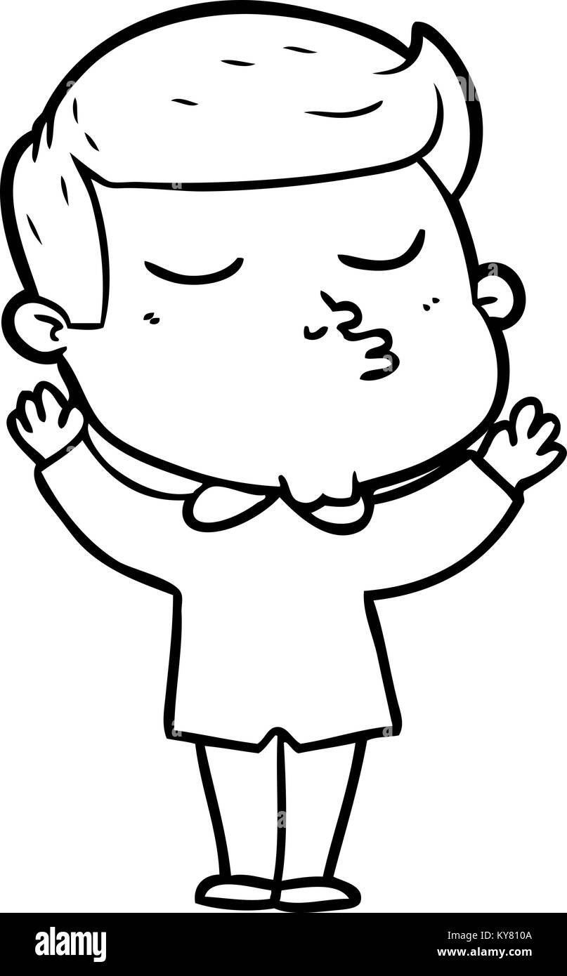 cartoon model guy pouting Stock Vector Image & Art - Alamy