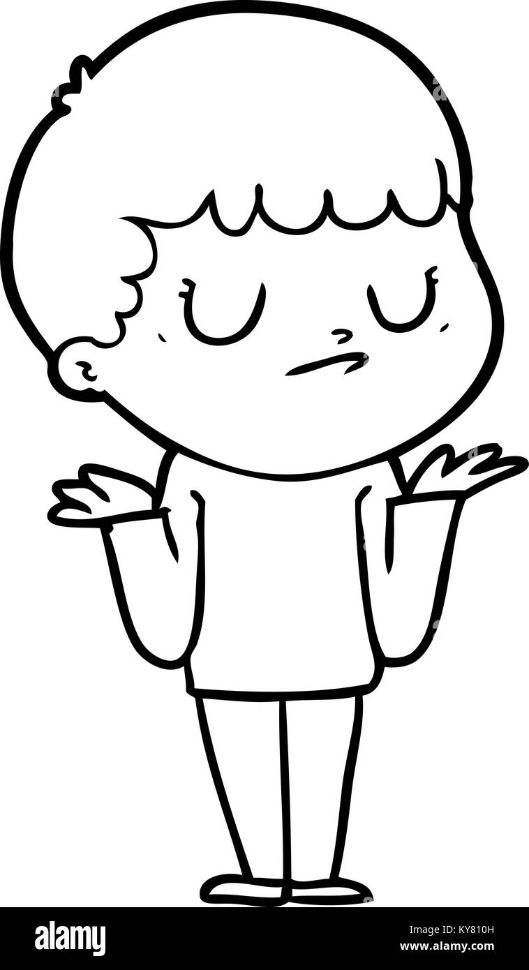 cartoon grumpy boy Stock Vector Image & Art - Alamy