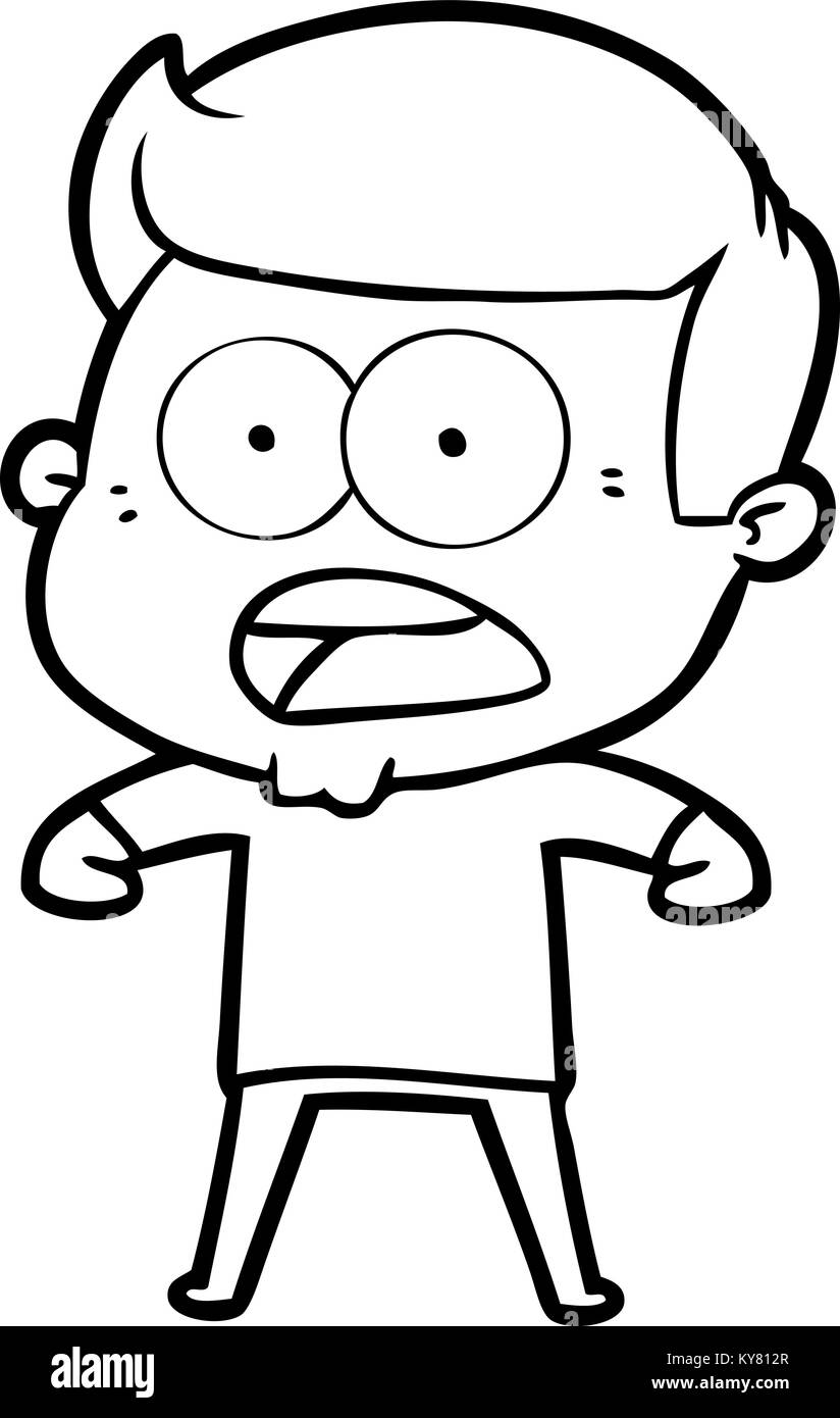 cartoon shocked man Stock Vector Image & Art - Alamy