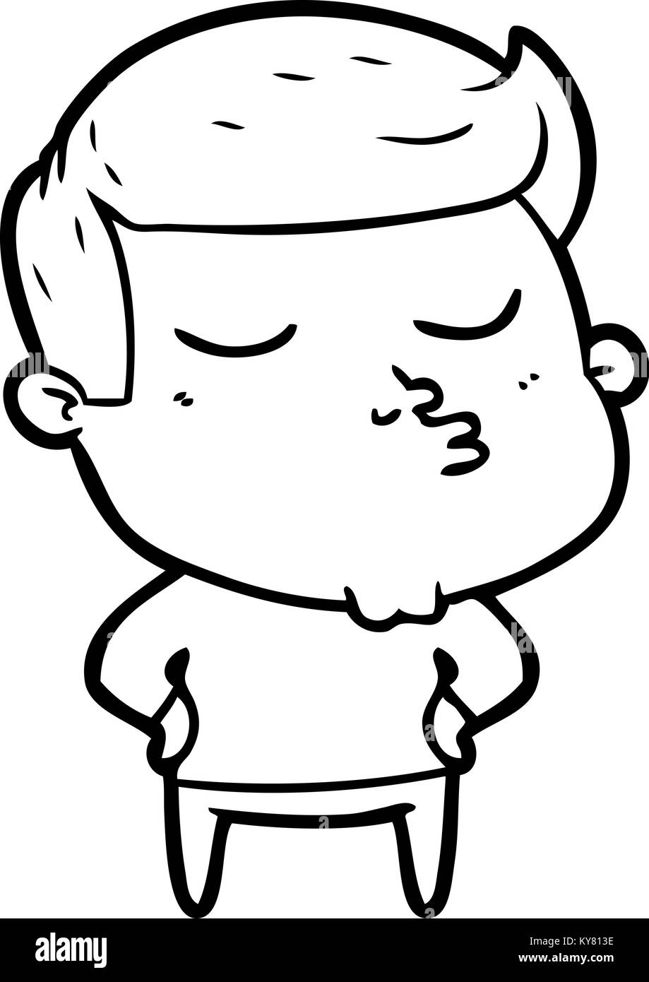 cartoon model guy pouting Stock Vector Image & Art - Alamy