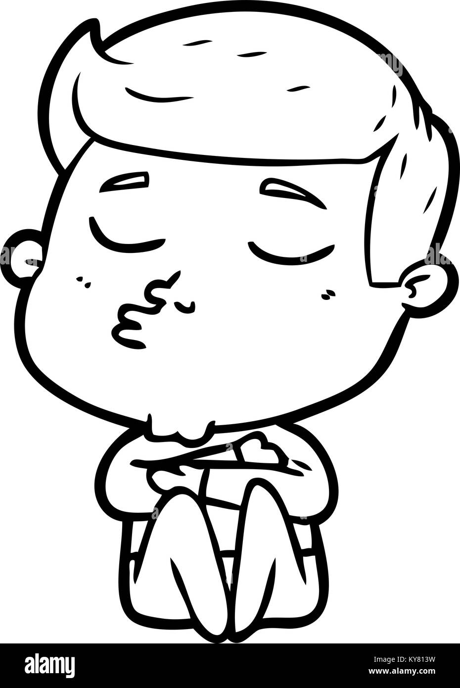 cartoon model guy pouting Stock Vector Image & Art - Alamy