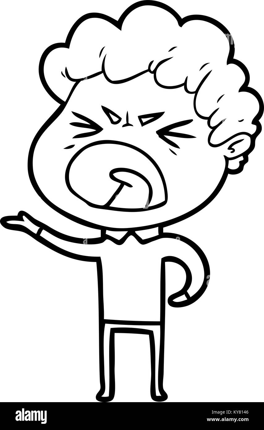 cartoon furious man Stock Vector Image & Art - Alamy