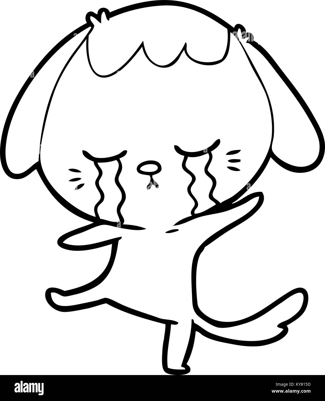 cartoon dog crying Stock Vector Image & Art - Alamy