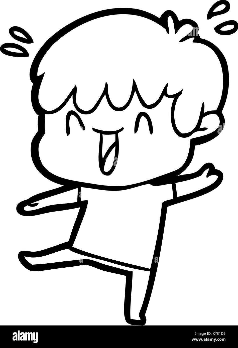 cartoon laughing boy Stock Vector Image & Art - Alamy