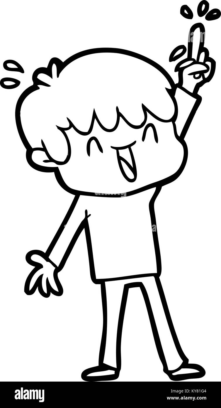 cartoon laughing boy Stock Vector Image & Art - Alamy