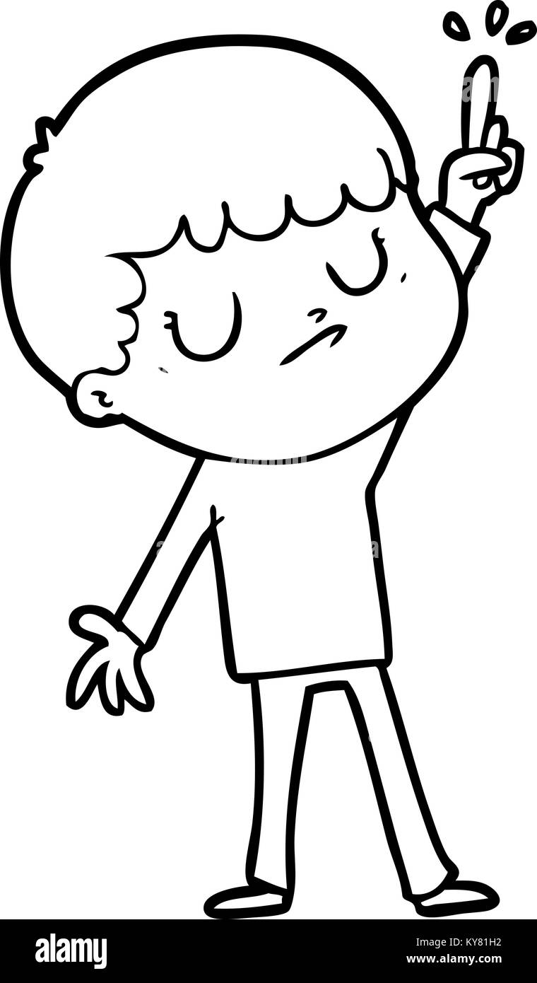 cartoon grumpy boy Stock Vector Image & Art - Alamy