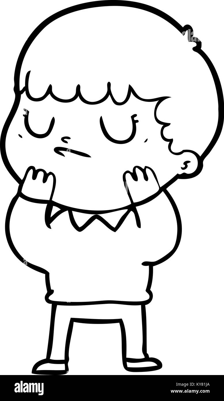 cartoon grumpy boy Stock Vector Image & Art - Alamy