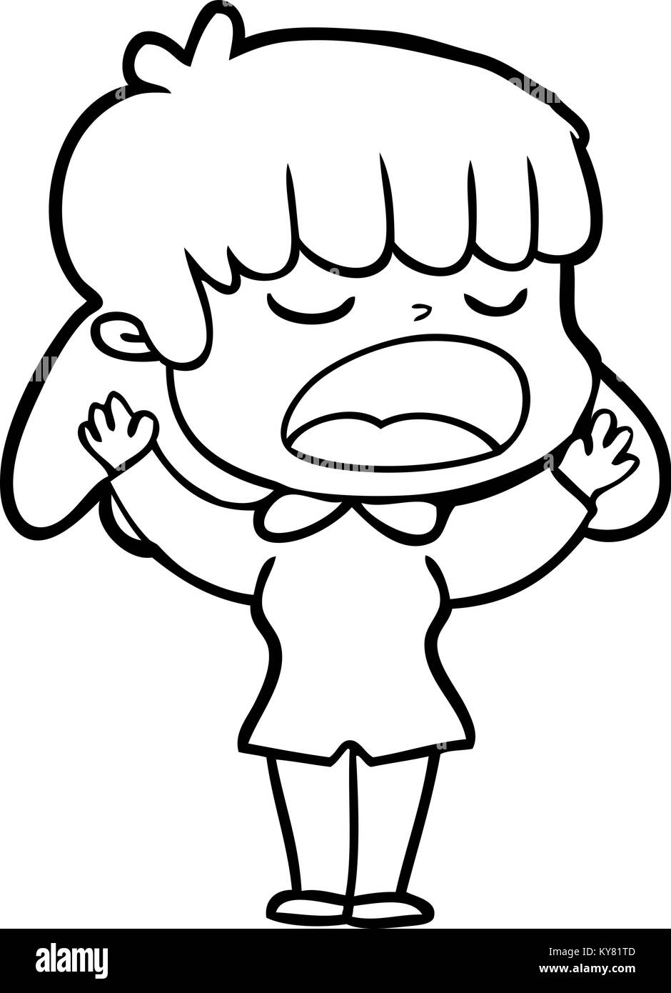 cartoon woman talking loudly Stock Vector Image & Art - Alamy