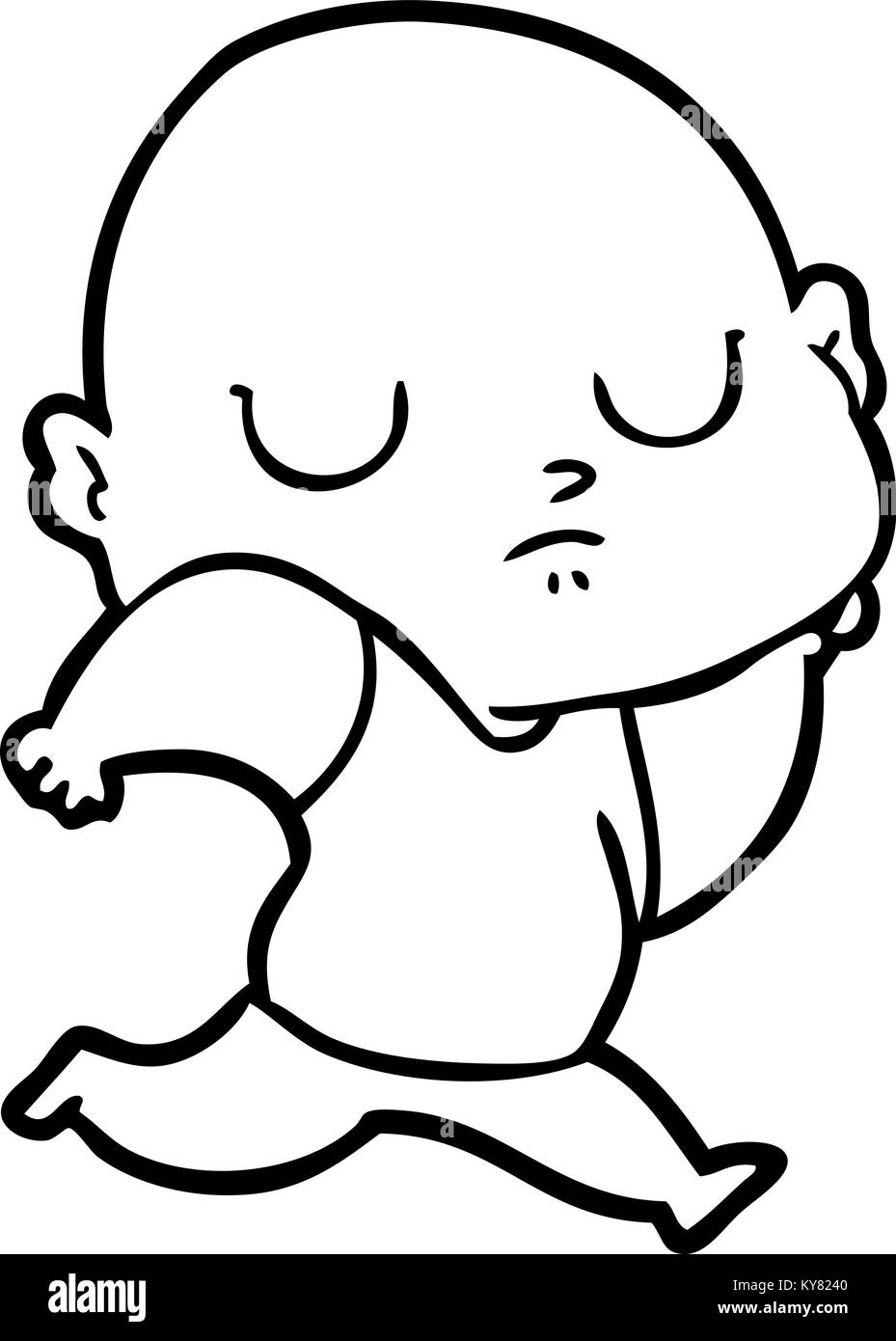 cartoon bald man Stock Vector Image & Art - Alamy