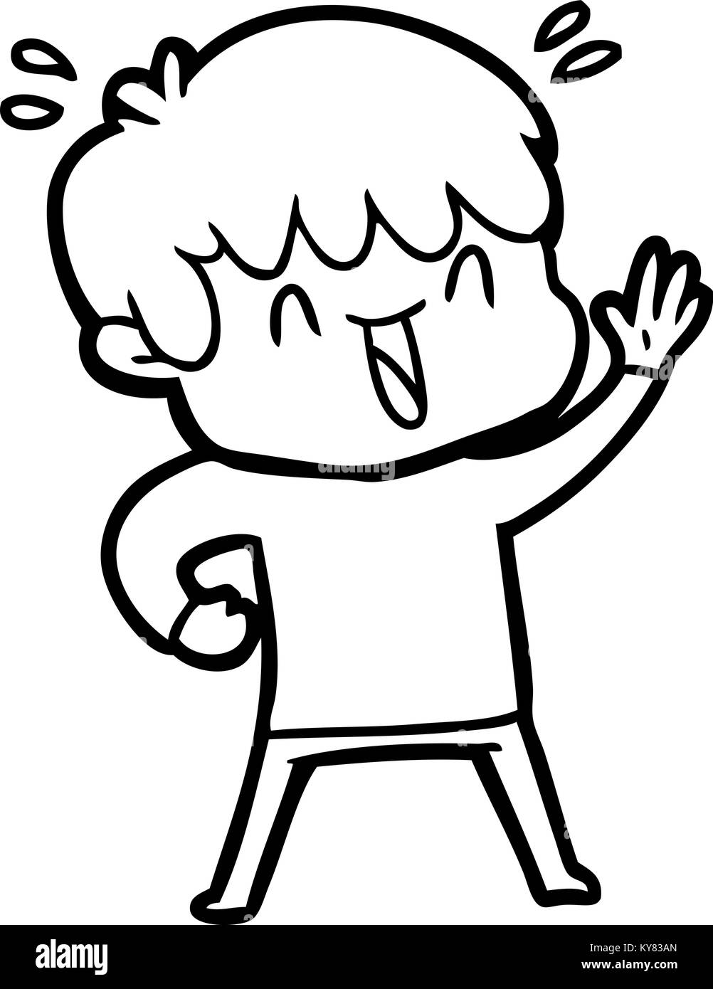 cartoon laughing boy Stock Vector Image & Art - Alamy