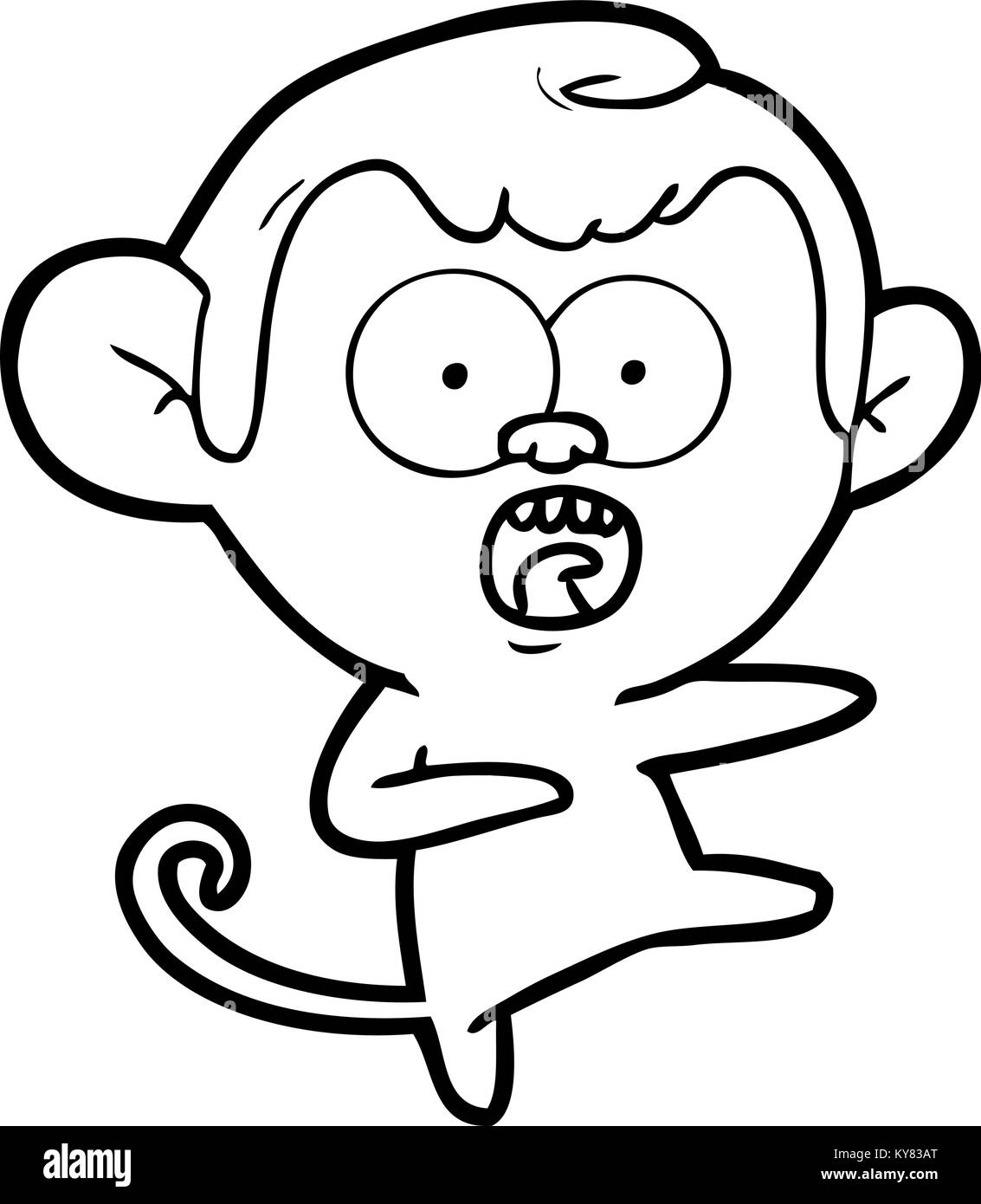 cartoon shocked monkey Stock Vector Image & Art - Alamy
