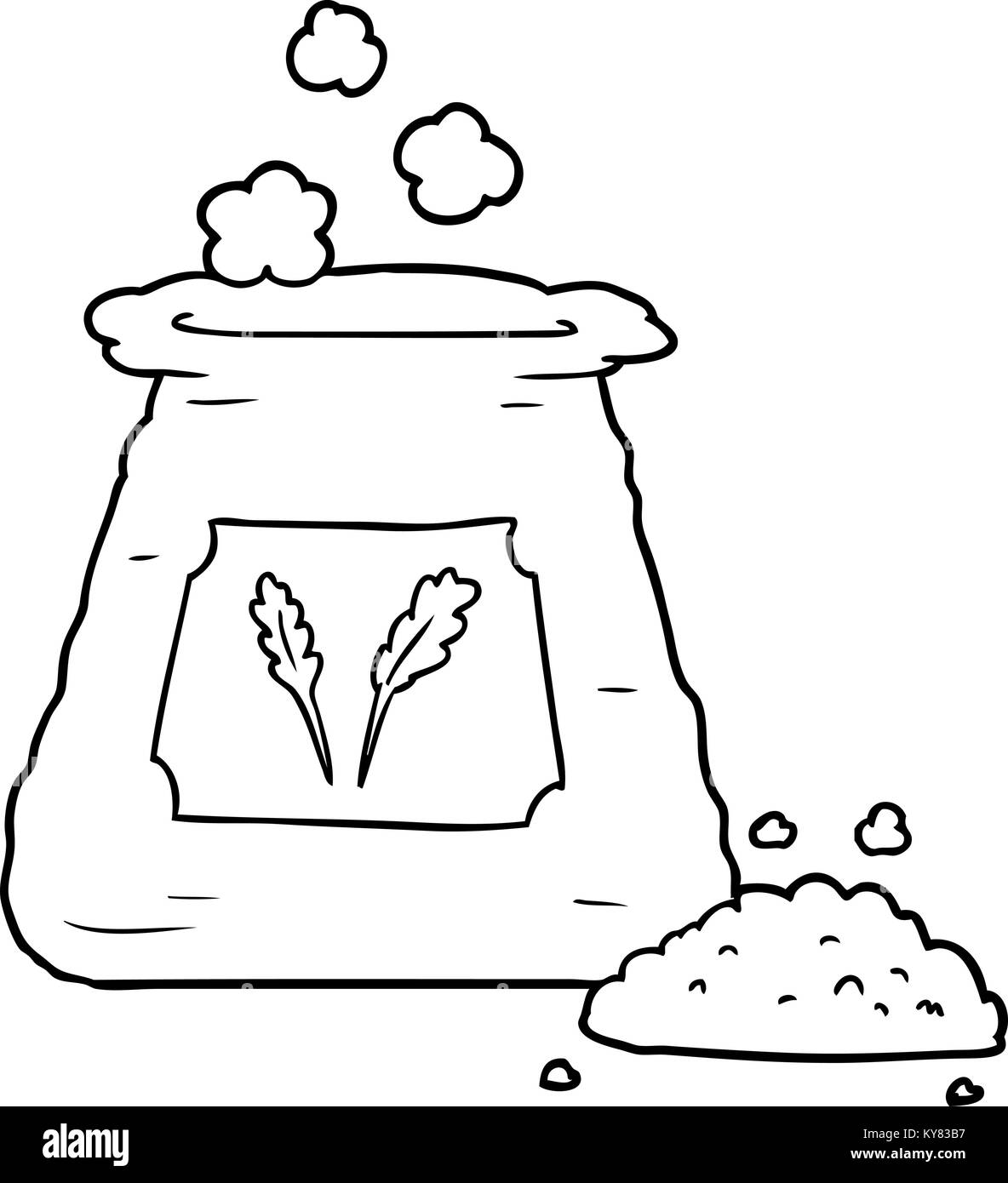 cartoon bag of flour Stock Vector Image & Art - Alamy