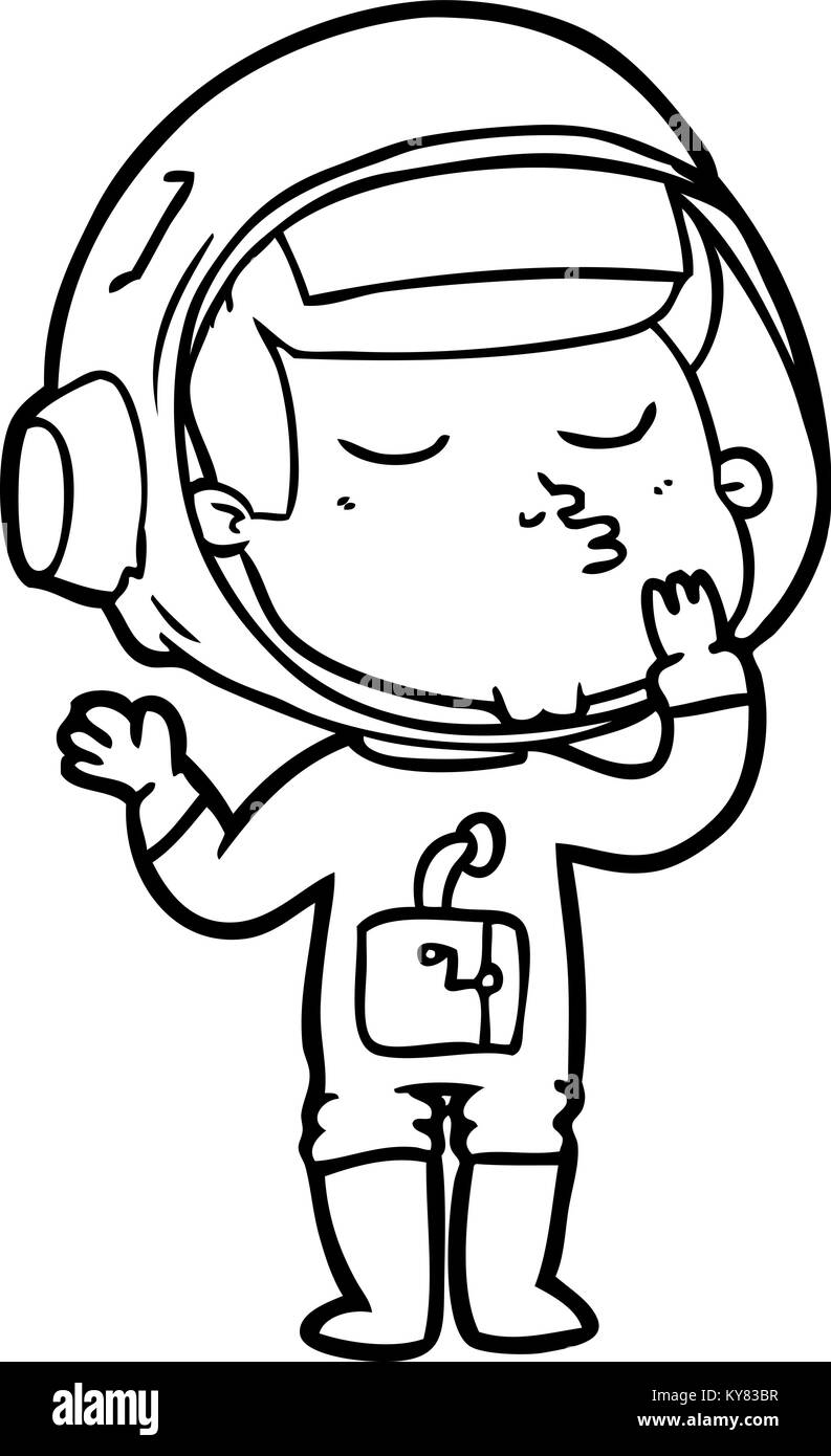 cartoon confident astronaut Stock Vector Image & Art - Alamy