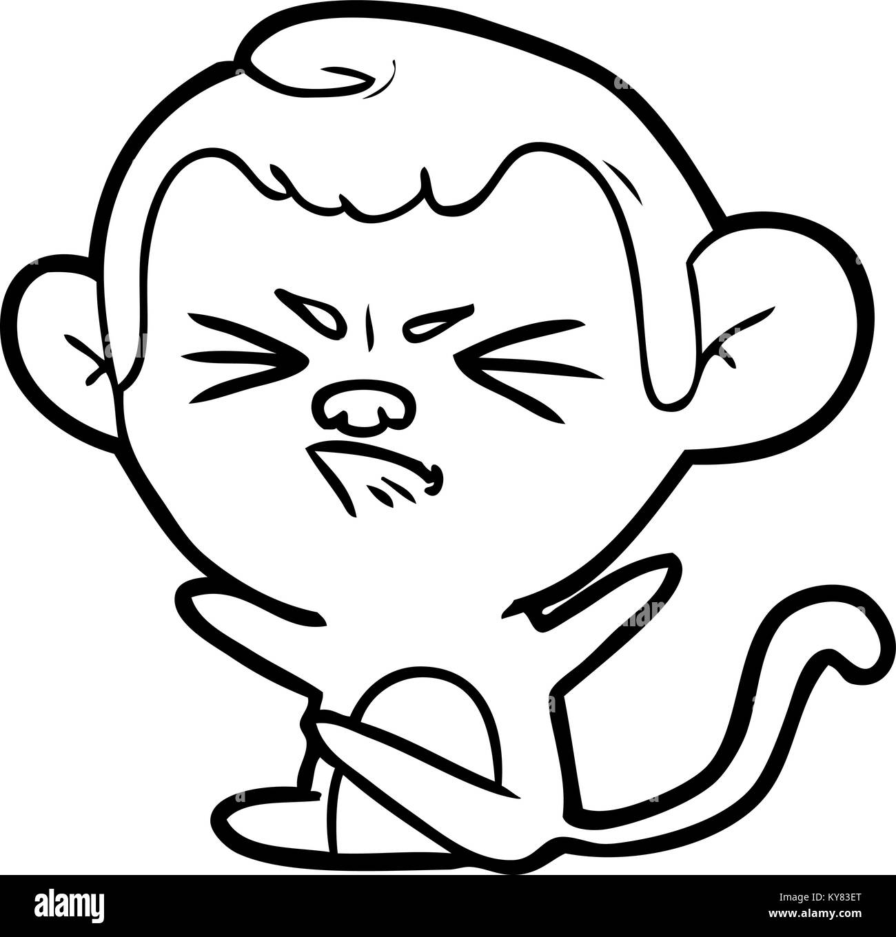 cartoon angry monkey Stock Vector Image & Art - Alamy