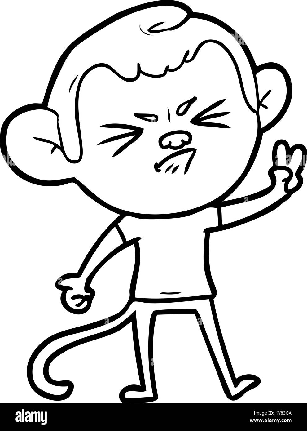 cartoon angry monkey Stock Vector Image & Art - Alamy