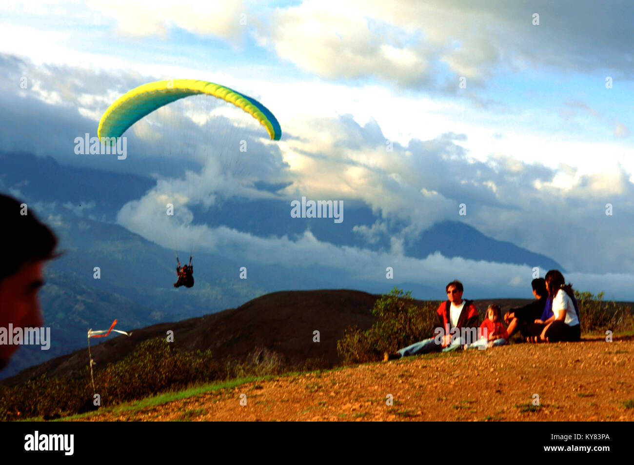 Paragliding flight in Tierra Negra Merida Venezuela Stock Photo - Alamy