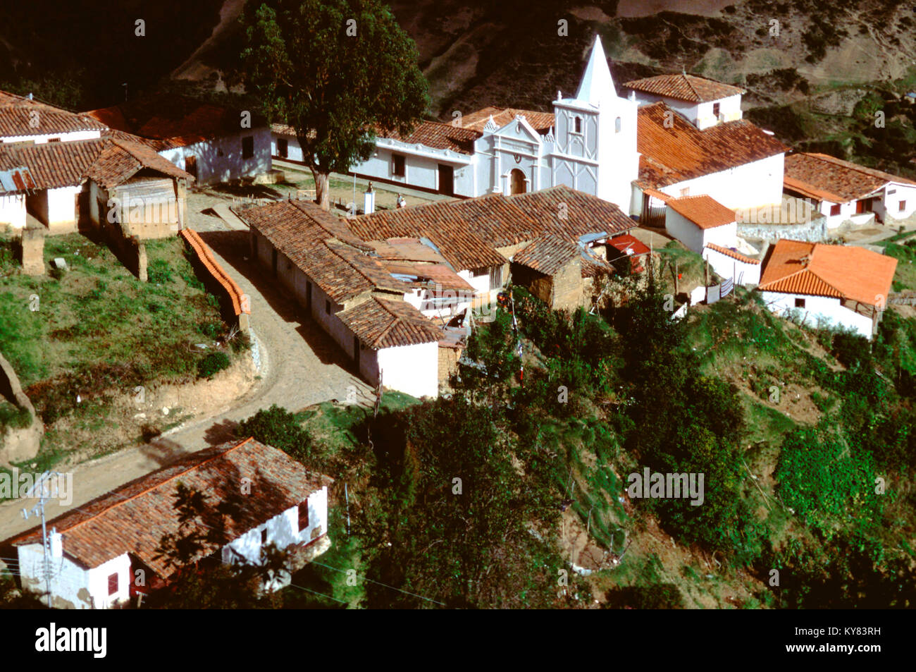 Los Nevados village in andean cordillera Merida state Venezuela Stock ...
