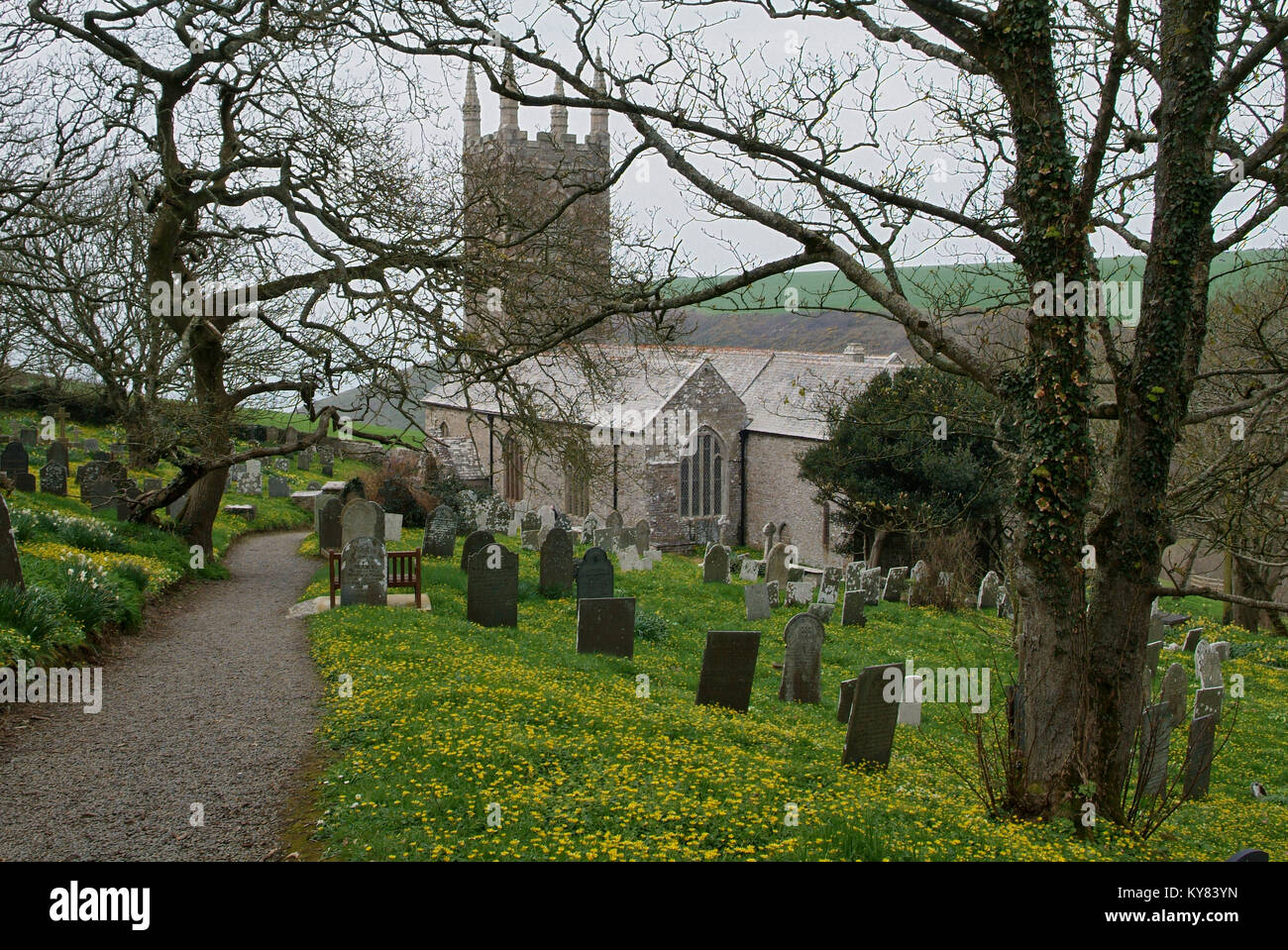 Church of St.Morwenna & St.John the Baptist, Morwenstow, Cornwall Stock ...