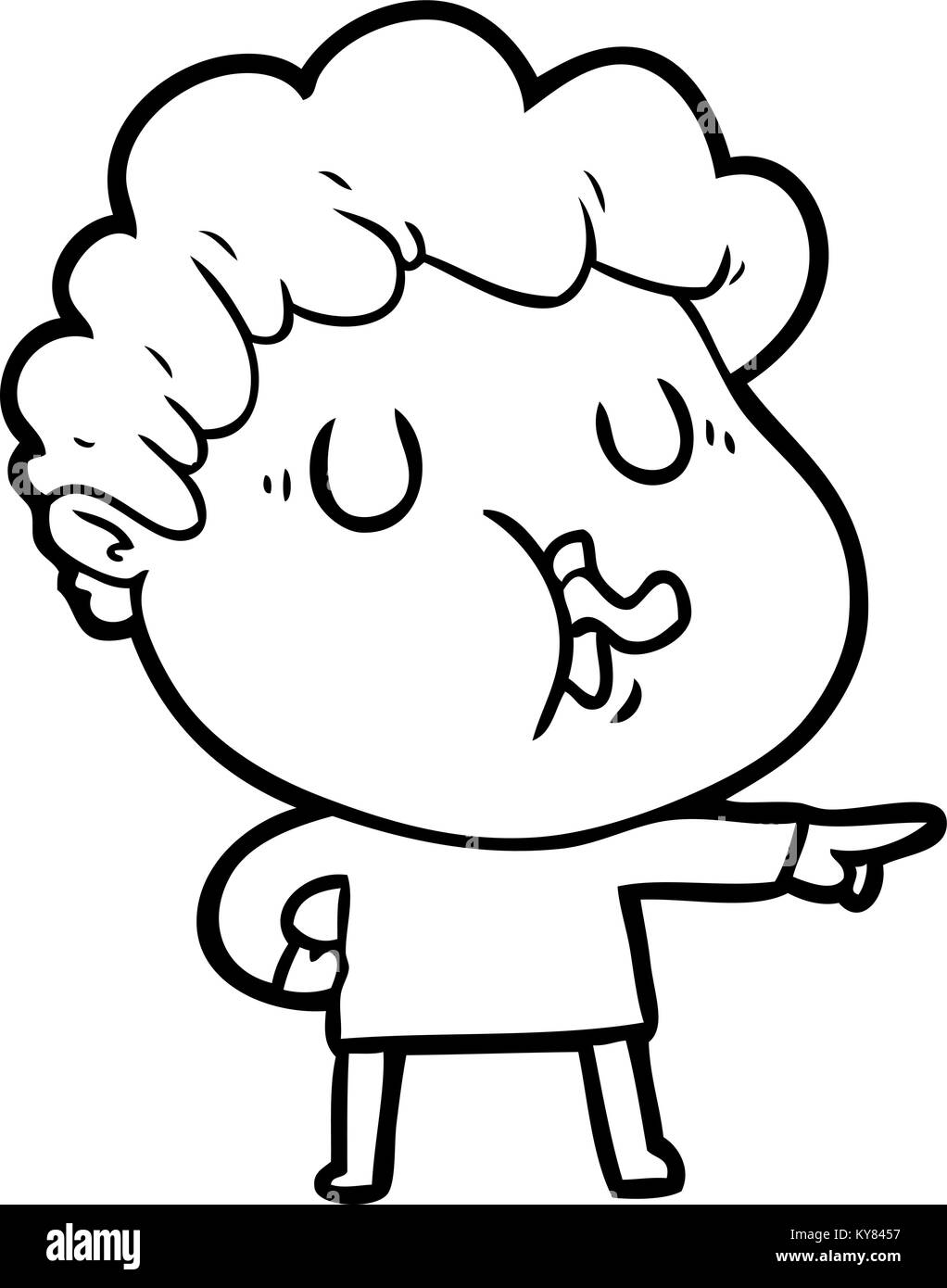 cartoon man pulling face Stock Vector Image & Art - Alamy