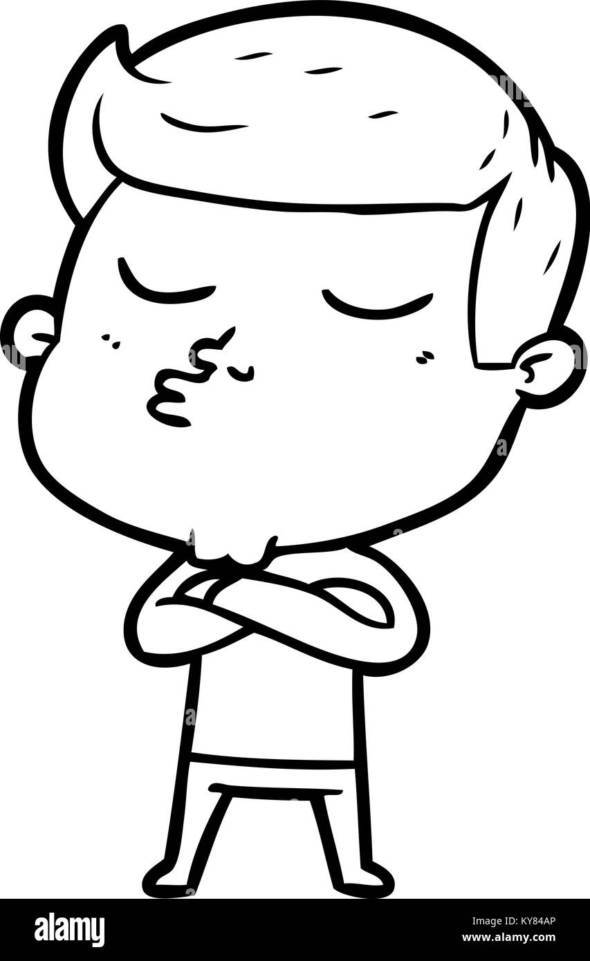 cartoon model guy pouting Stock Vector Image & Art - Alamy