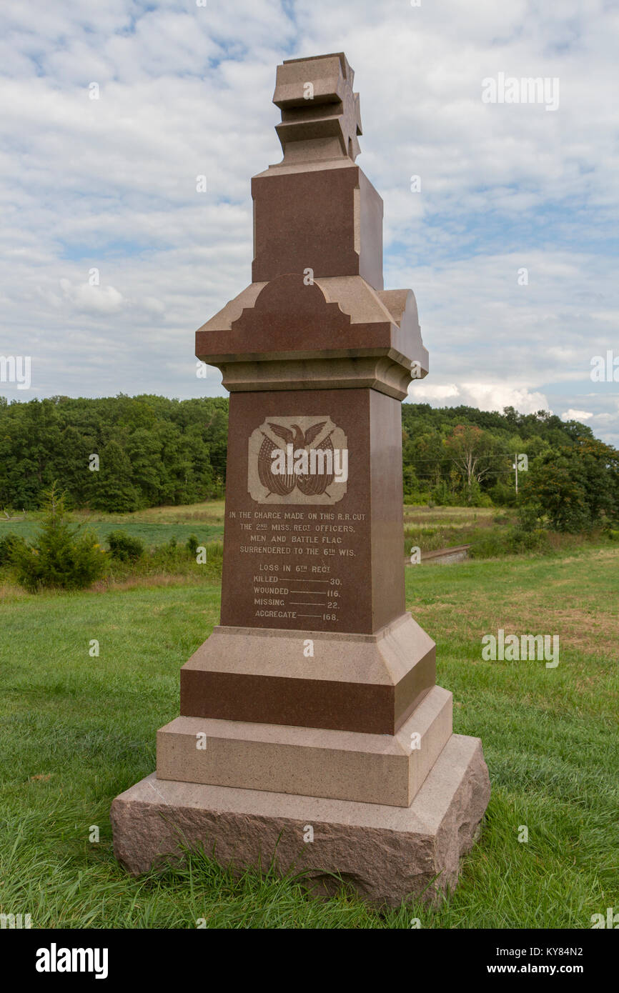 Wisconsin infantry regiment monument hi-res stock photography and ...
