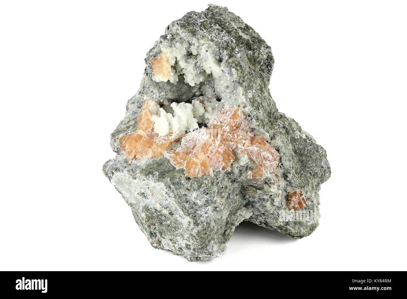 chabazite from Errachidia/ Morocco isolated on white background Stock ...