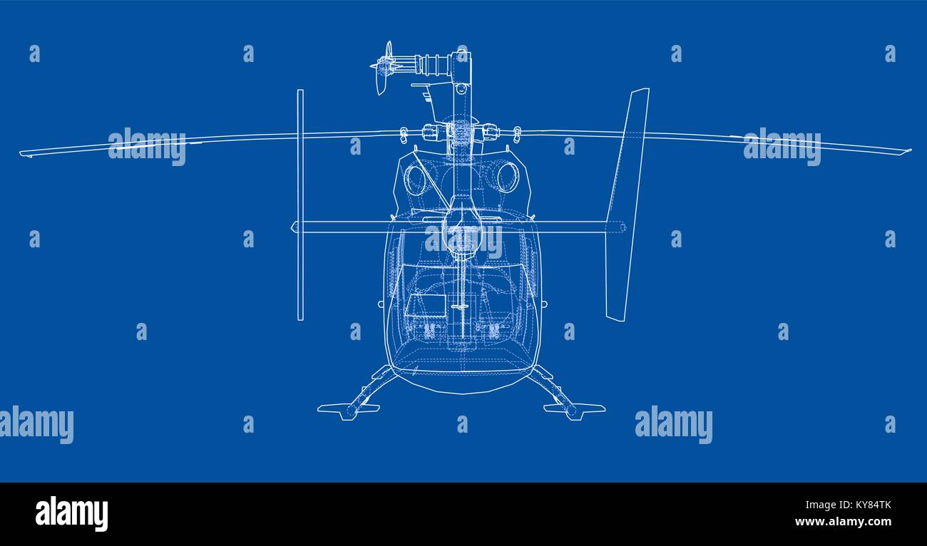 Helicopter silhouette cartoon outline Stock Vector Images - Alamy