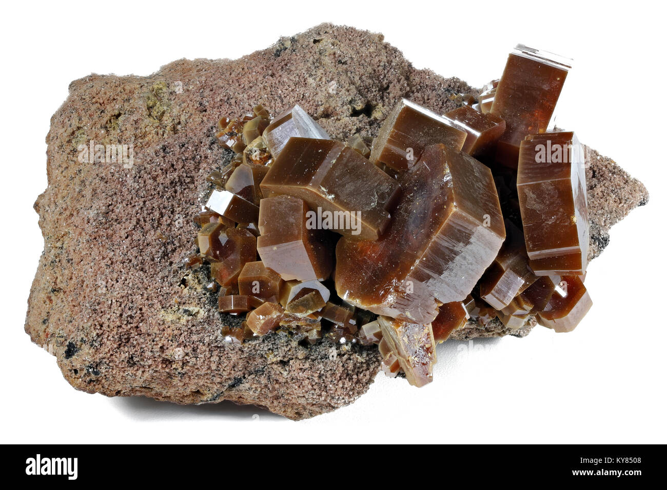 vanadinite from Mibladen/ Morocco isolated on white background Stock ...