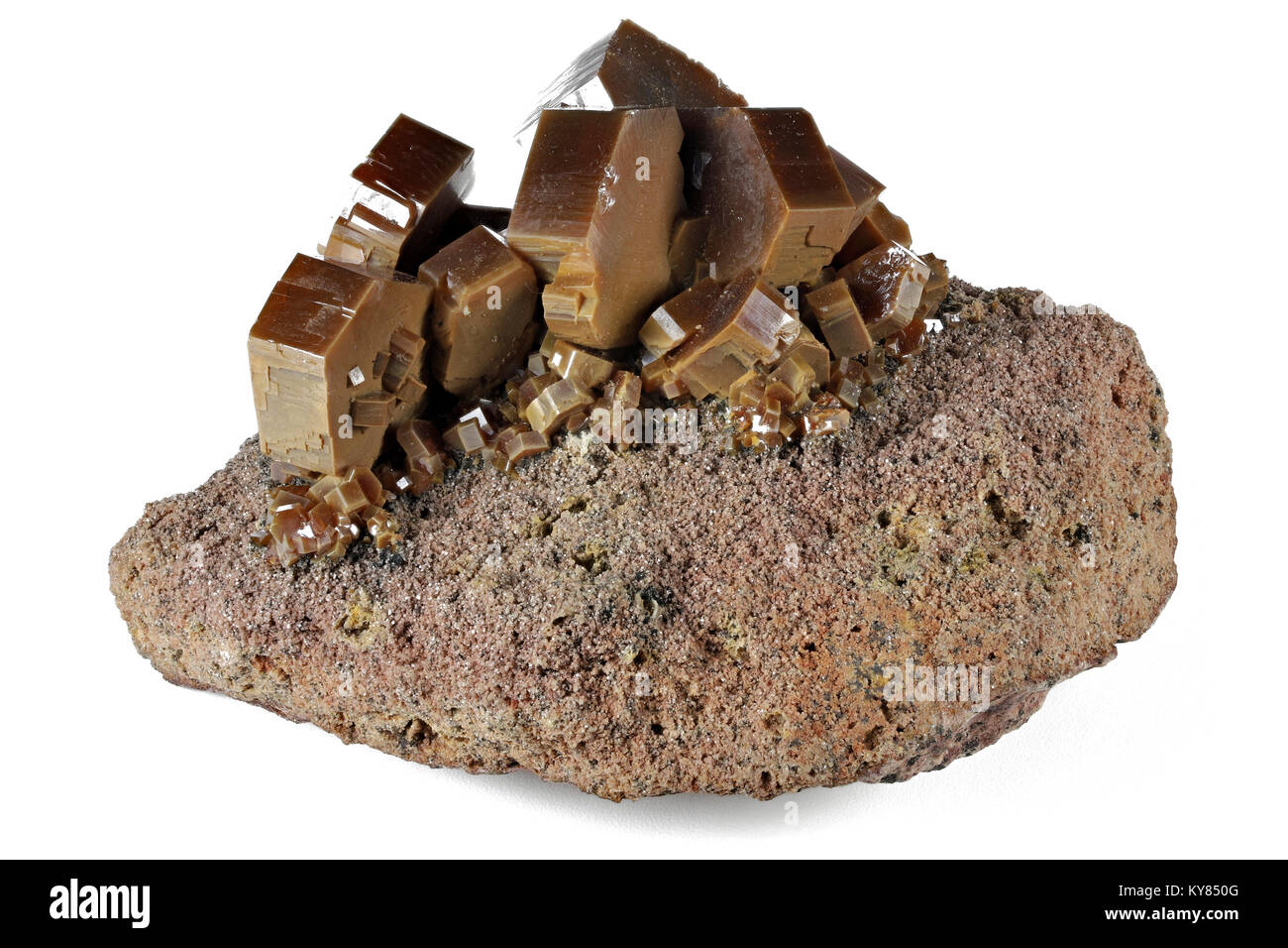 vanadinite from Mibladen/ Morocco isolated on white background Stock ...