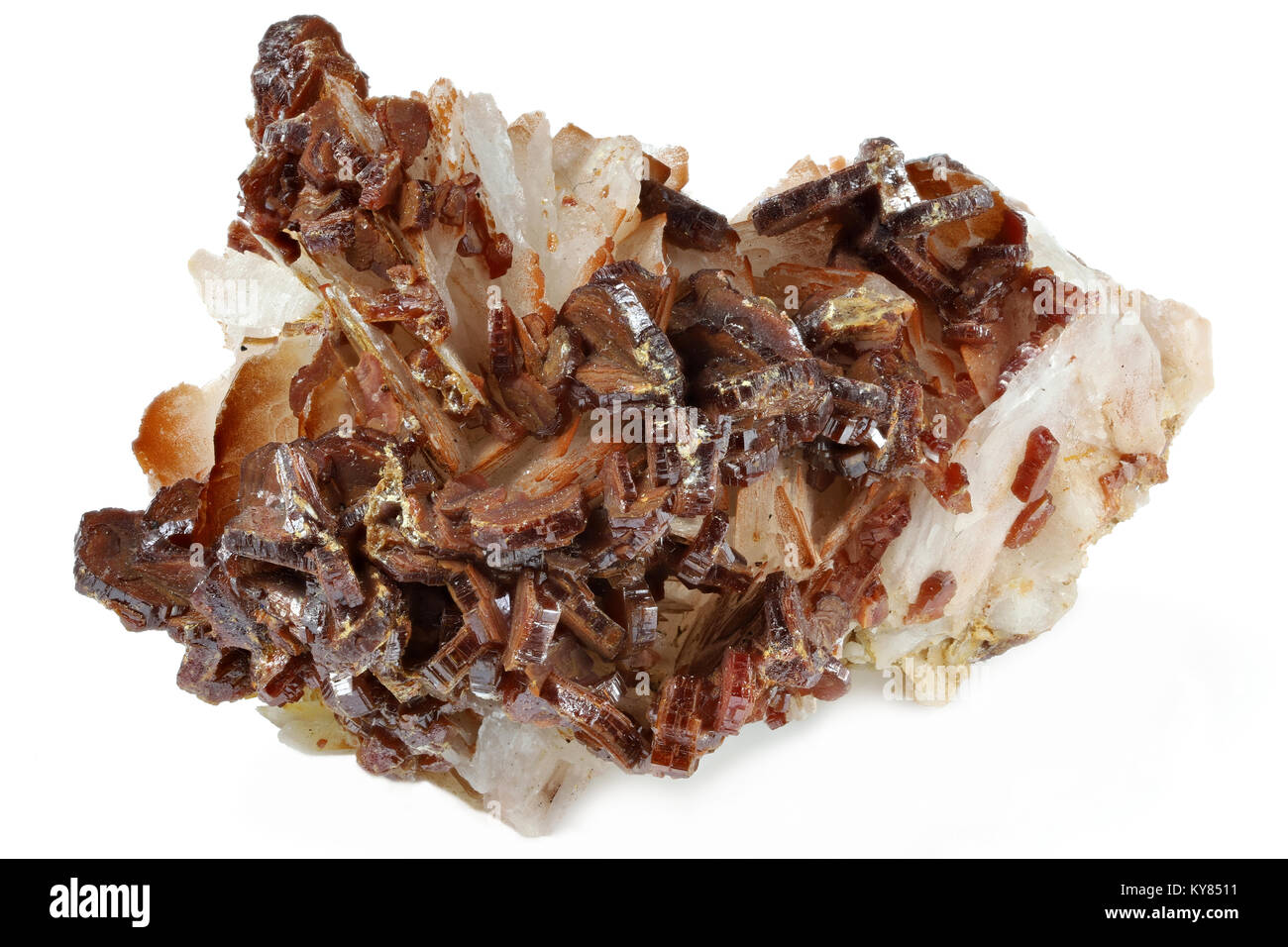 vanadinite from Mibladen/ Morocco isolated on white background Stock ...