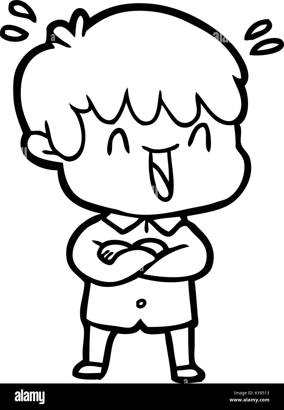 cartoon laughing boy Stock Vector Image & Art - Alamy