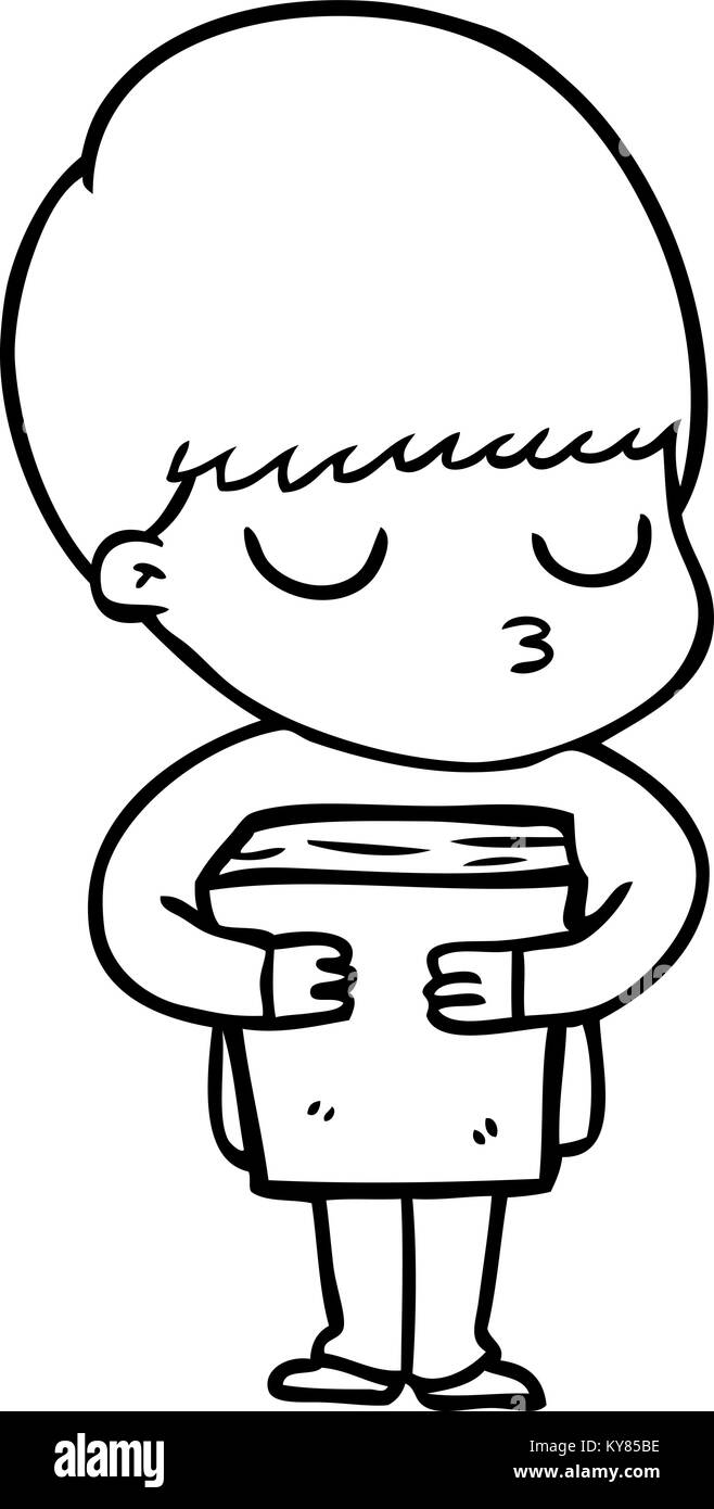 cartoon calm boy Stock Vector Image & Art - Alamy