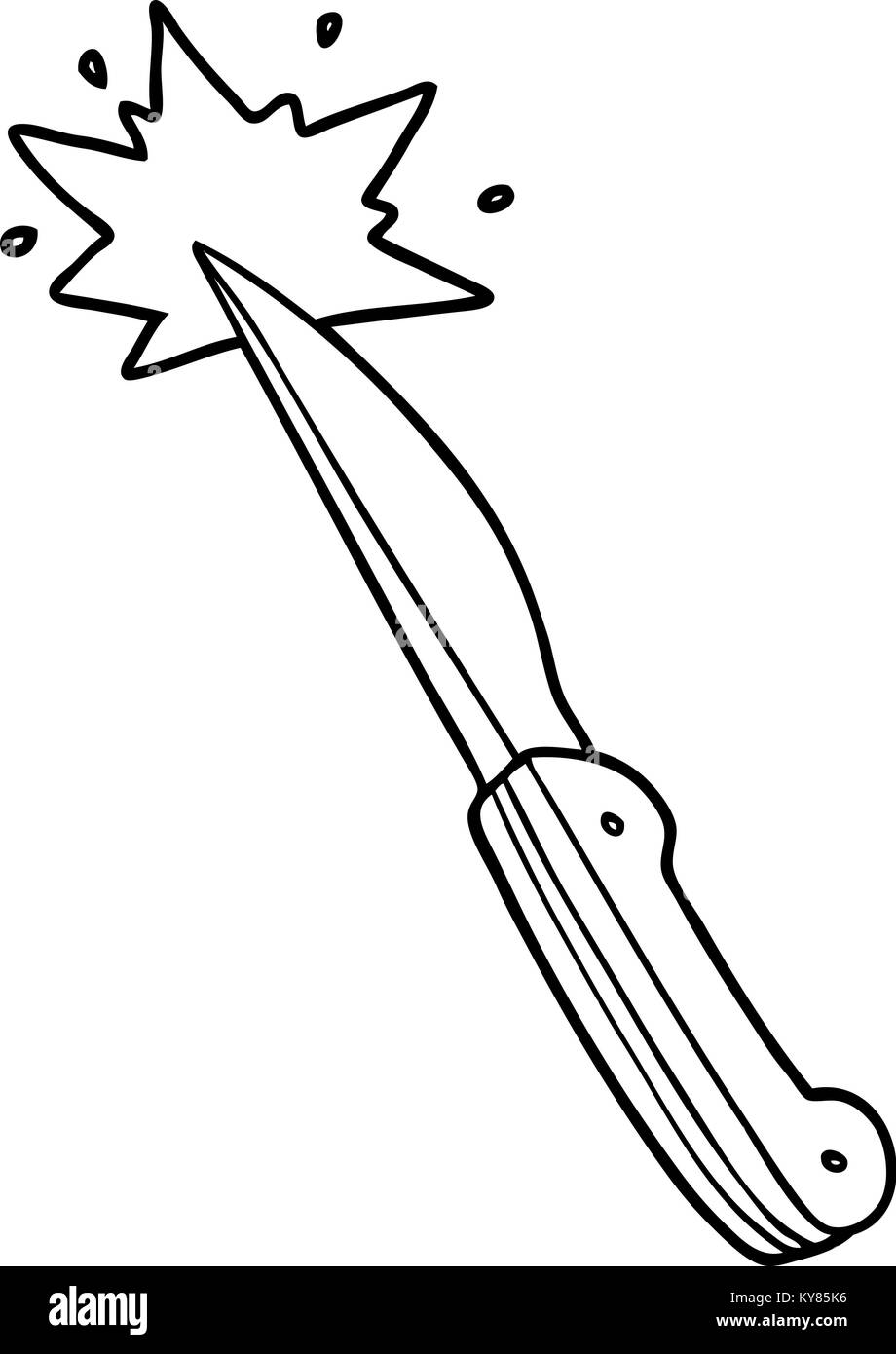 cartoon sharp kitchen knife Stock Vector Image & Art - Alamy