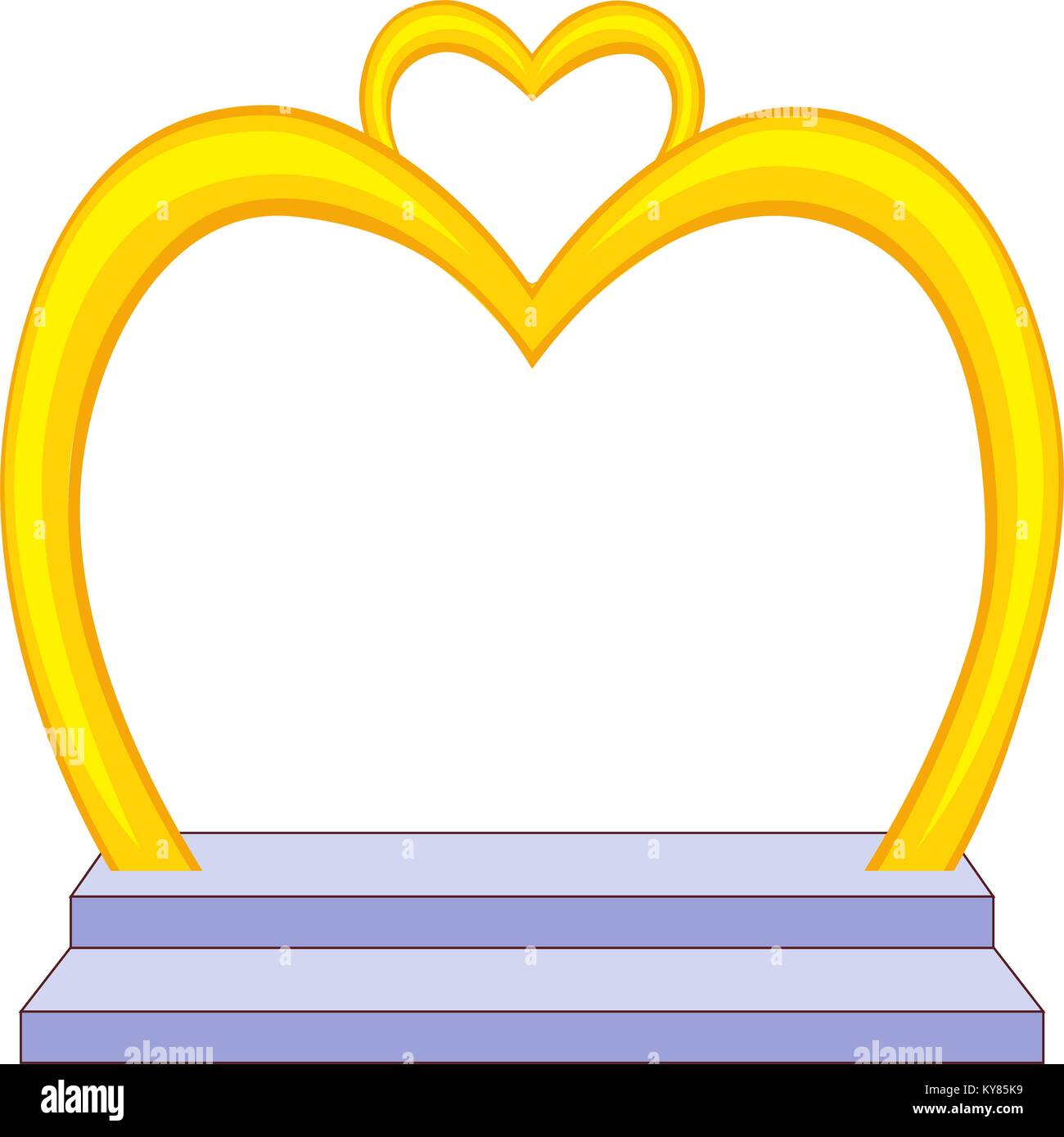 Wedding valentine themed heart shaped arc mock up Stock Vector Image ...