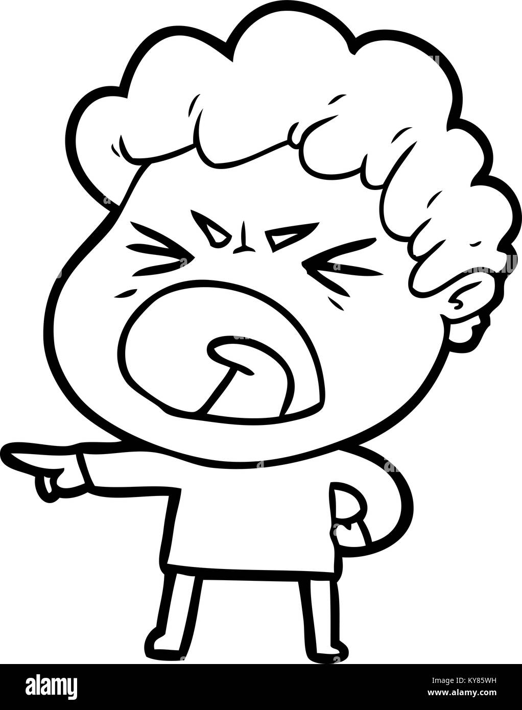 cartoon furious man Stock Vector Image & Art - Alamy