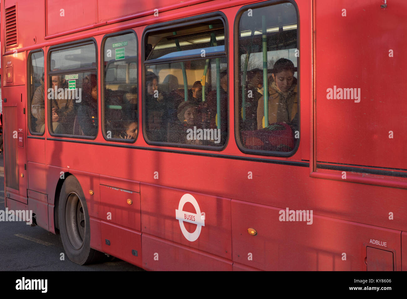 Bus and passengers at the Tottenham Hale station in London,UK Stock ...