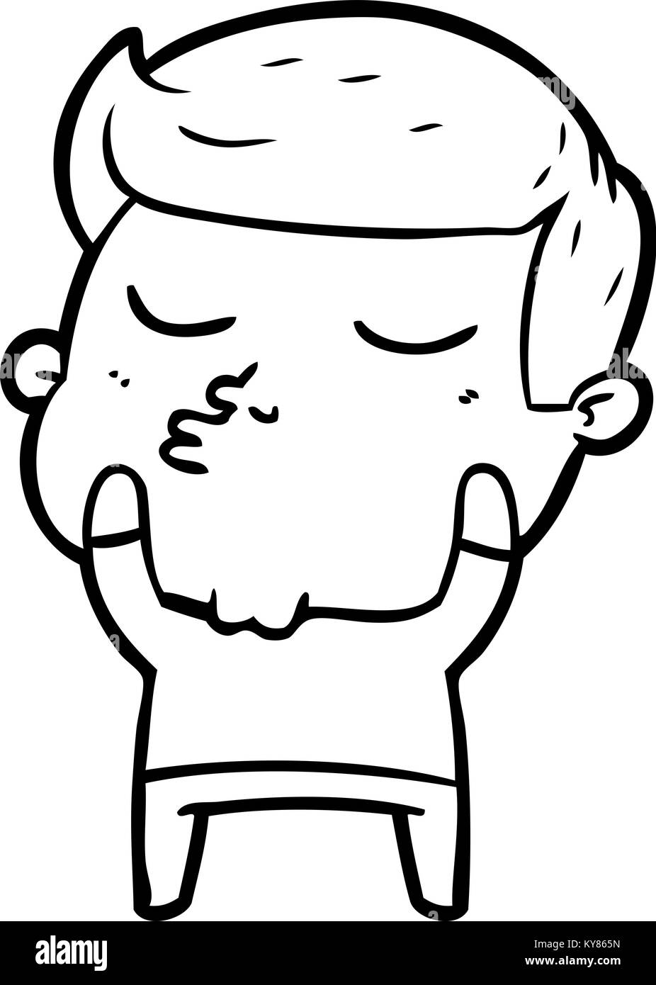 cartoon model guy pouting Stock Vector Image & Art - Alamy