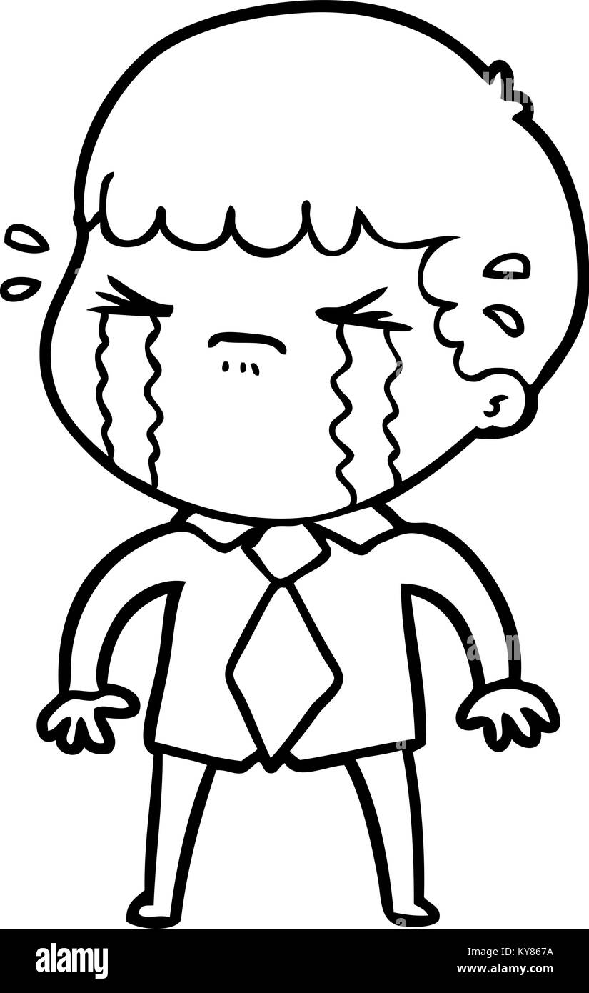 cartoon man crying Stock Vector Image & Art - Alamy