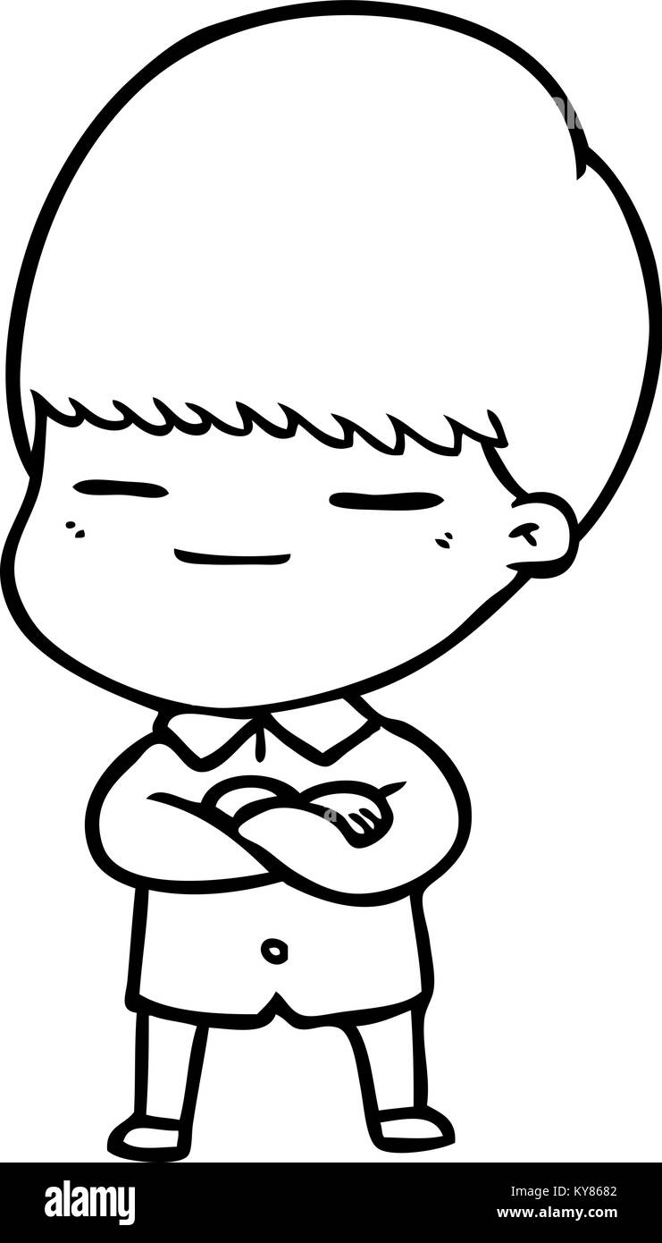 cartoon smug boy Stock Vector Image & Art - Alamy