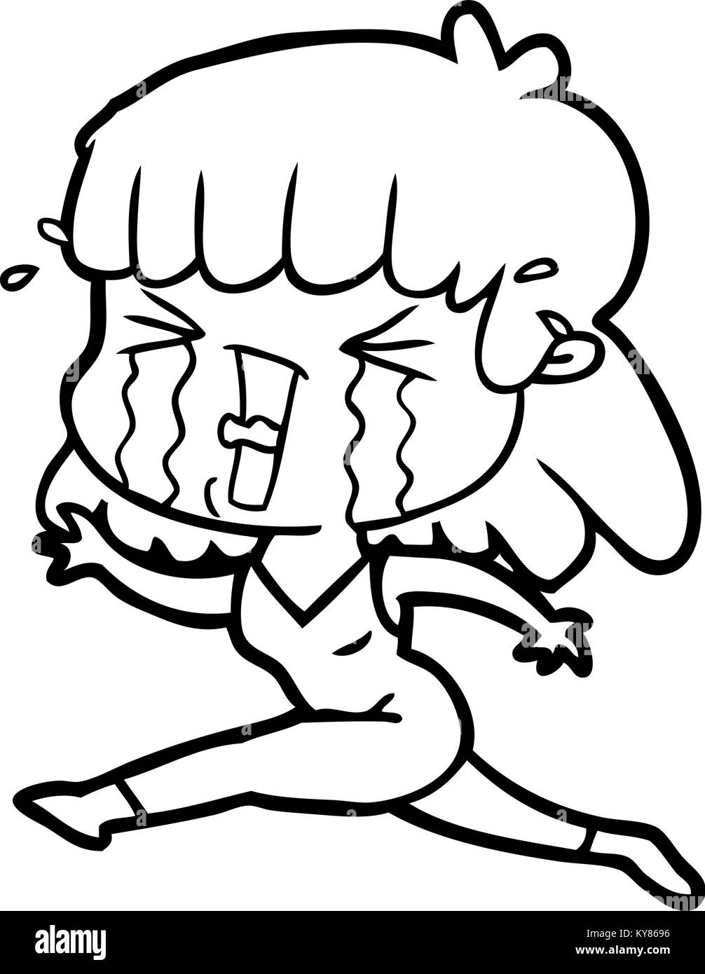 cartoon woman in tears Stock Vector Image & Art - Alamy