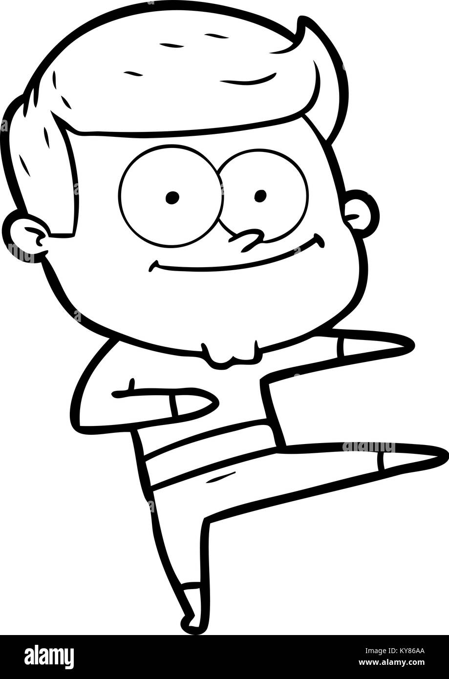 cartoon happy man dancing Stock Vector Image & Art - Alamy