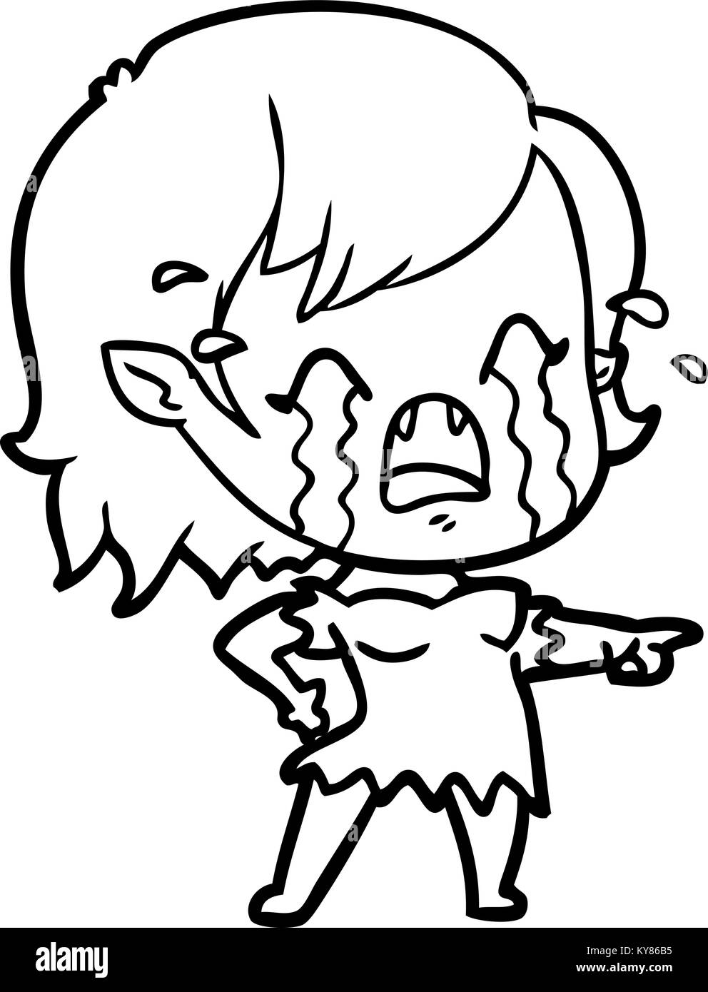 cartoon crying vampire girl Stock Vector Image & Art - Alamy