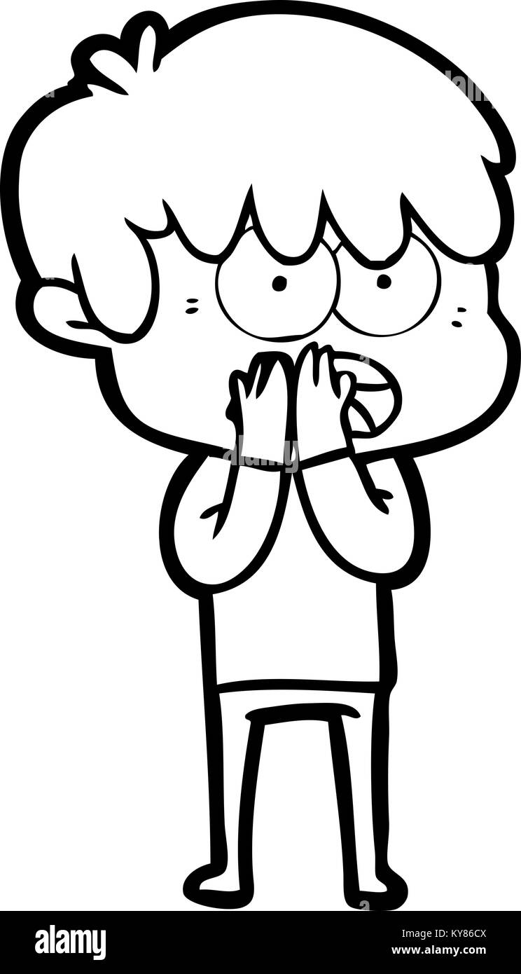 worried cartoon boy Stock Vector Image & Art - Alamy