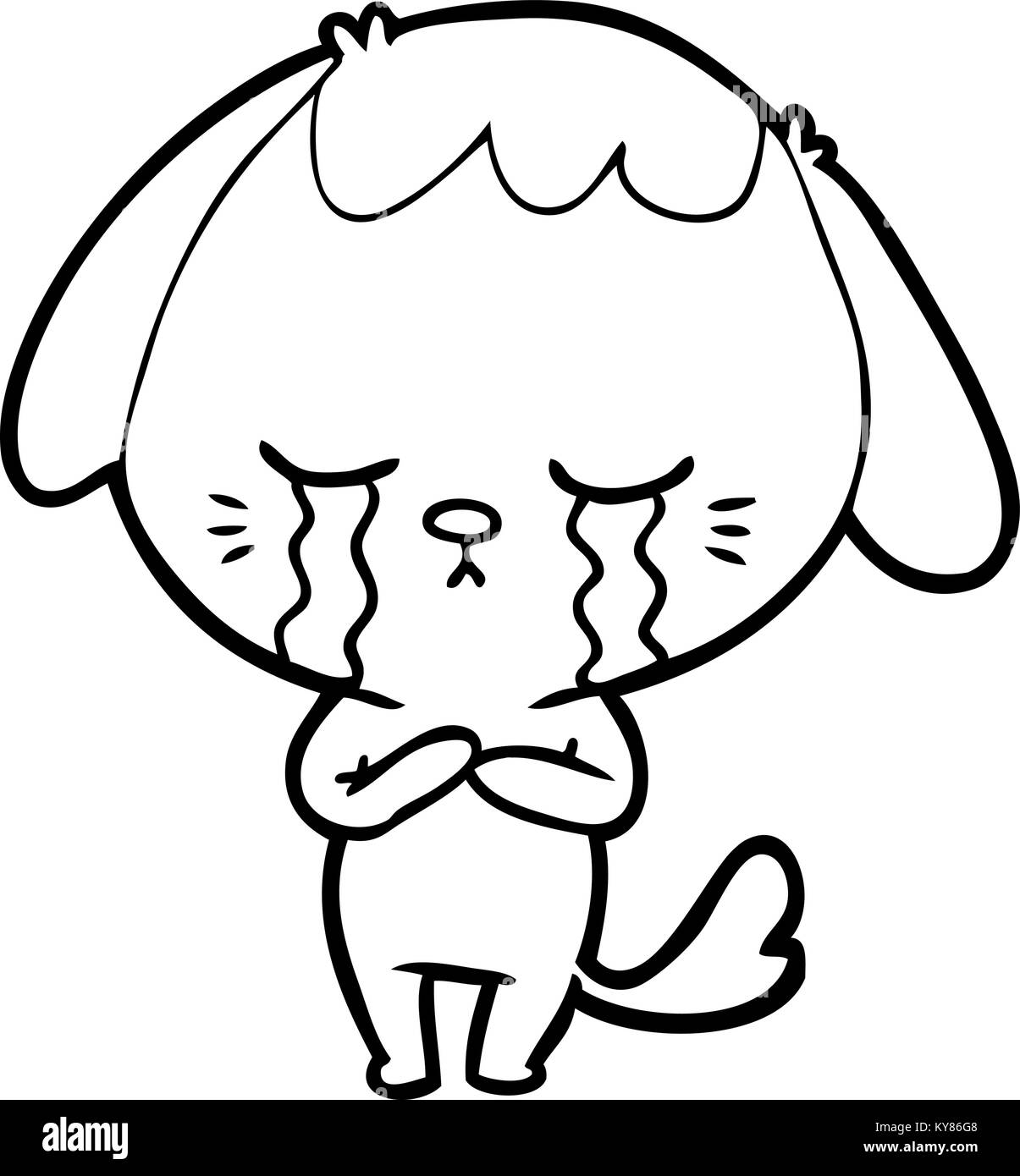 cartoon crying dog Stock Vector Image & Art - Alamy