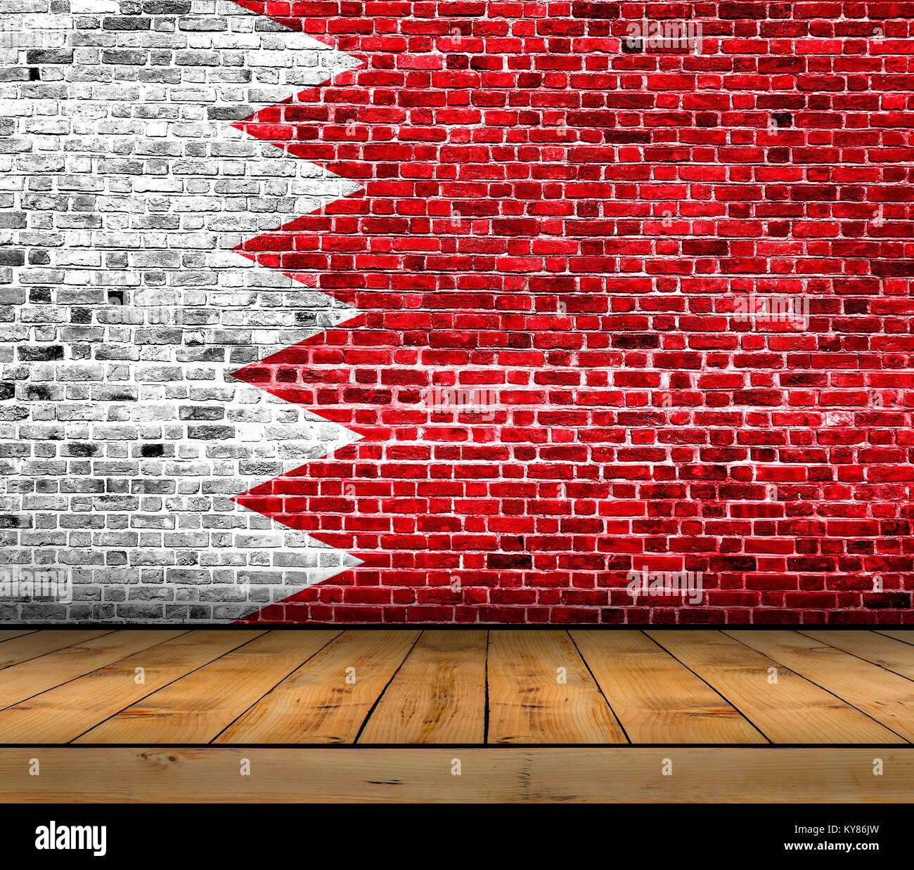 Bahrain painted flag hi-res stock photography and images - Alamy